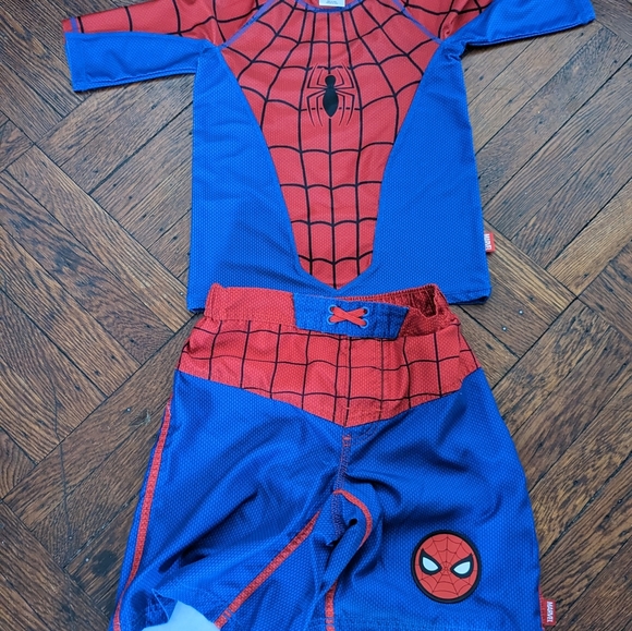 Disney | Swim | Spider Man Rash Guard Set | Poshmark